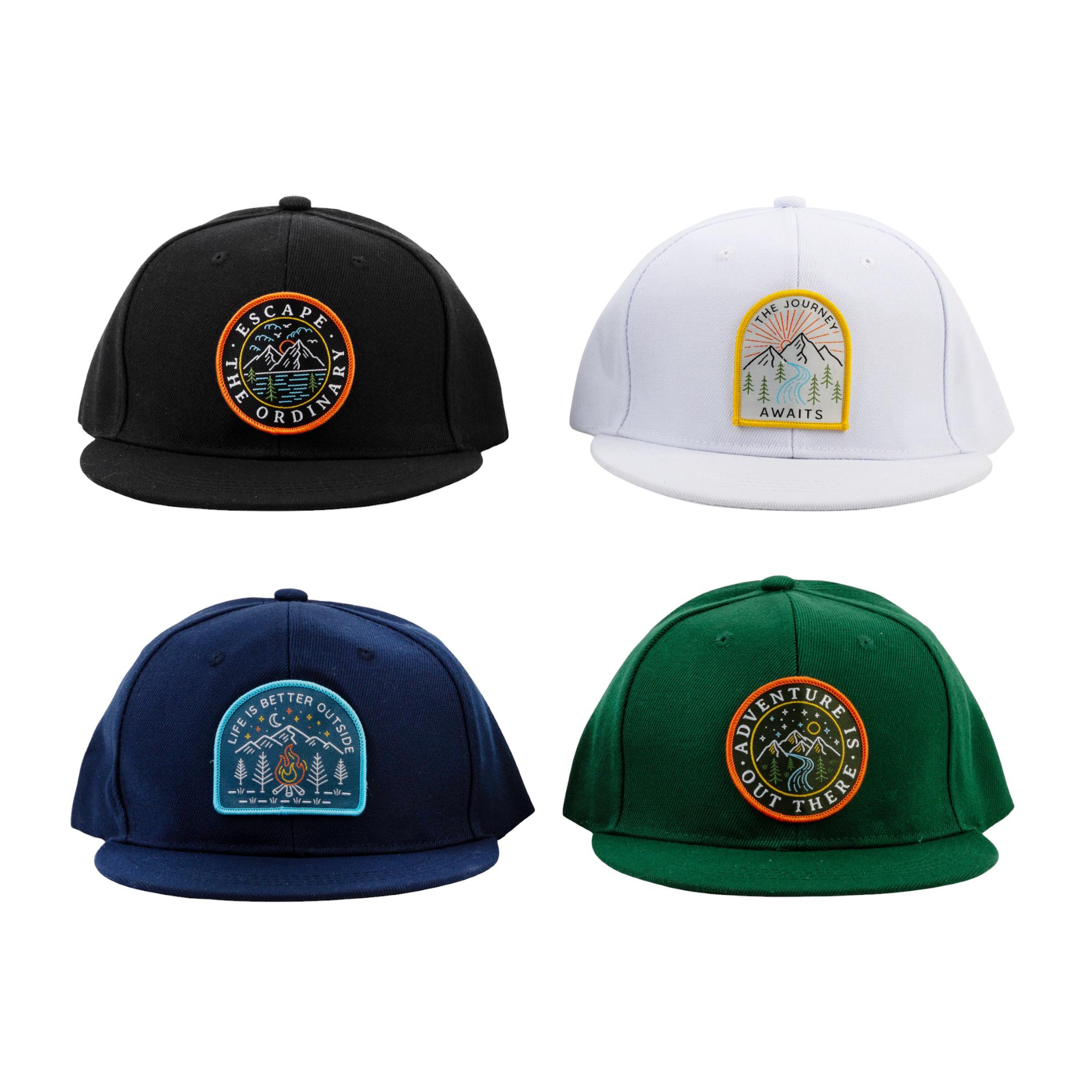 True North Flat Brim Cap w/Embroidered Patch, 100% Polyester, 4 ...