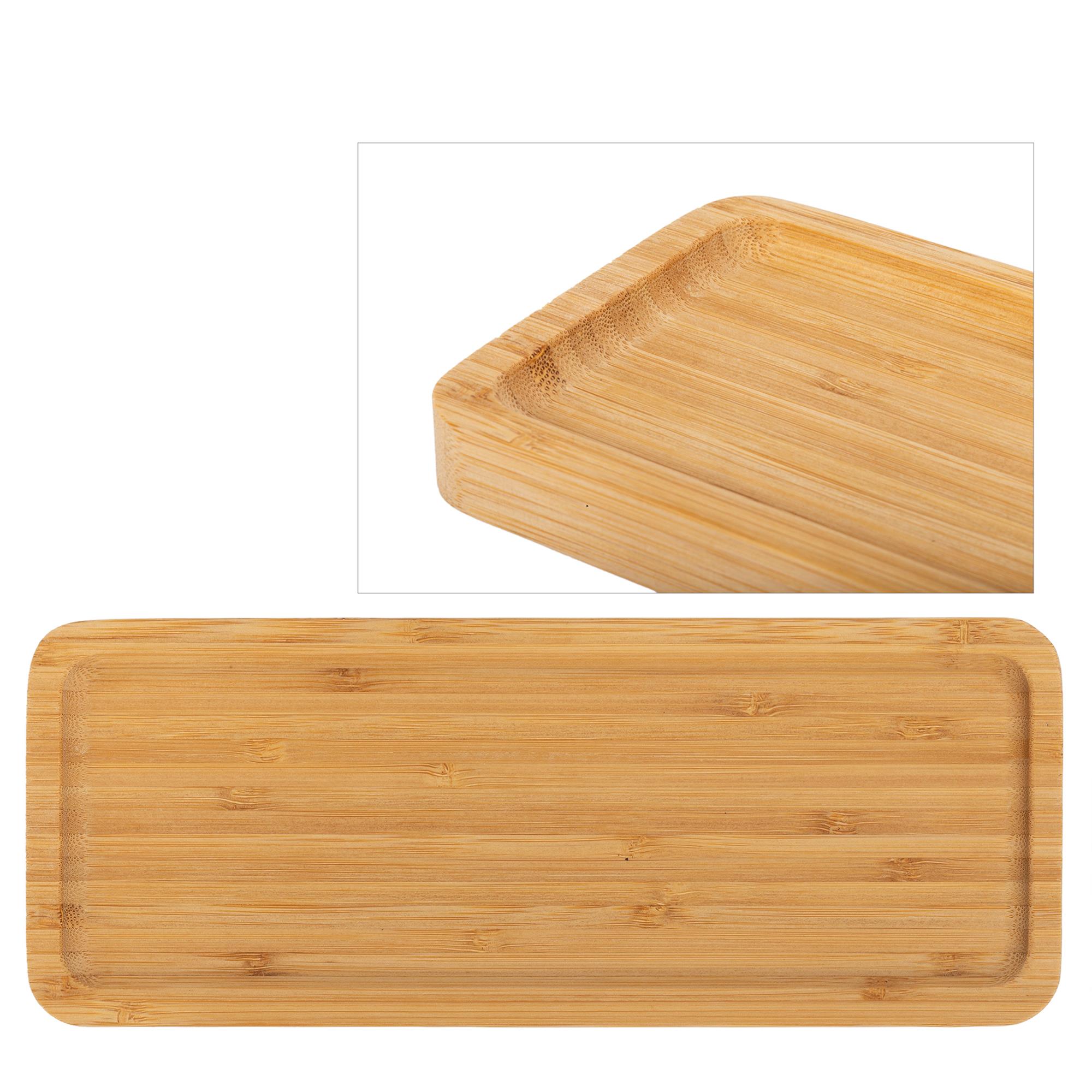L.Gourmet Bamboo Serving Board, 10.25"x4", shrink w/ col. Sleeve
