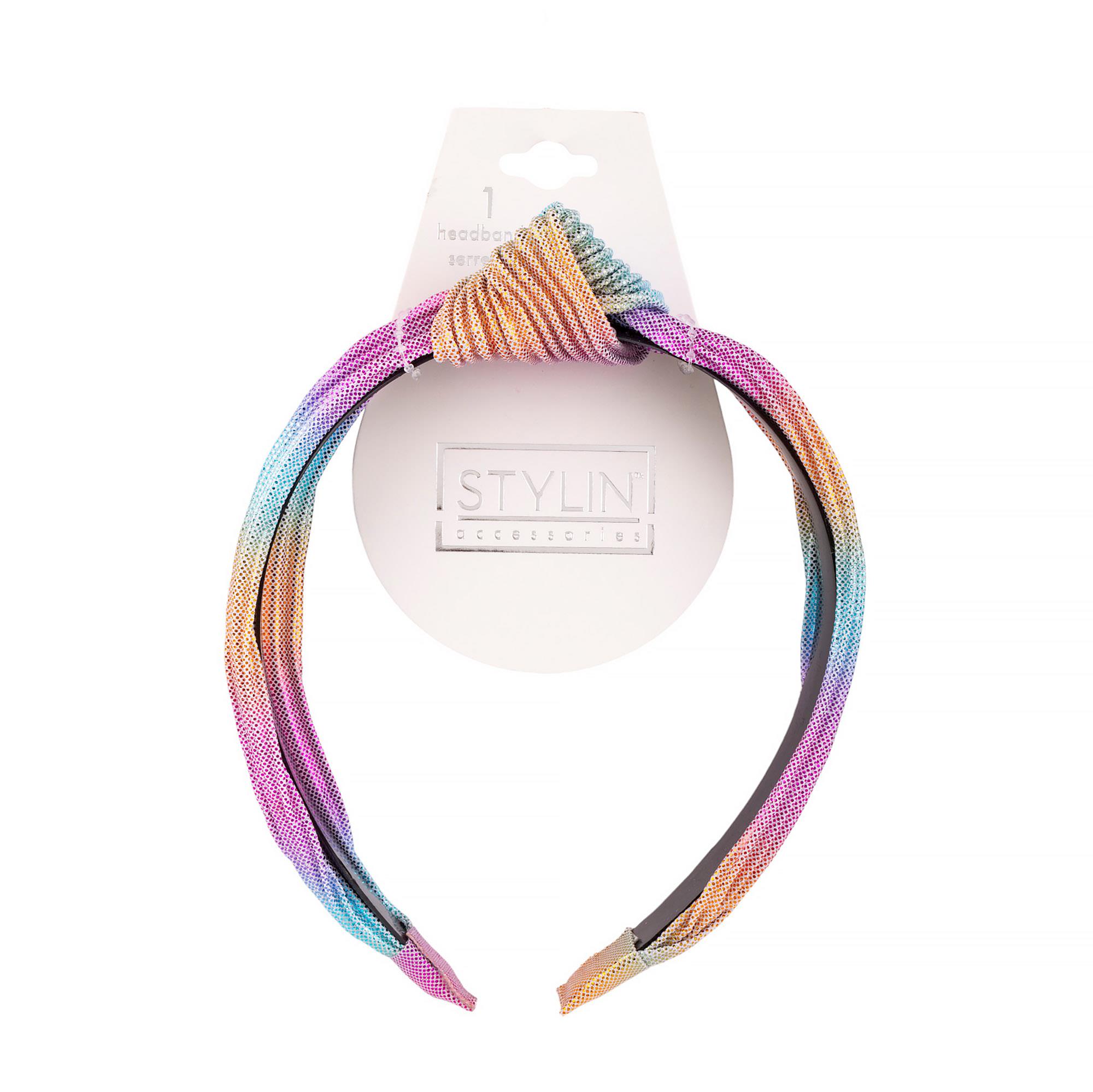 Stylin, Rainbow Headband w Knot, hc