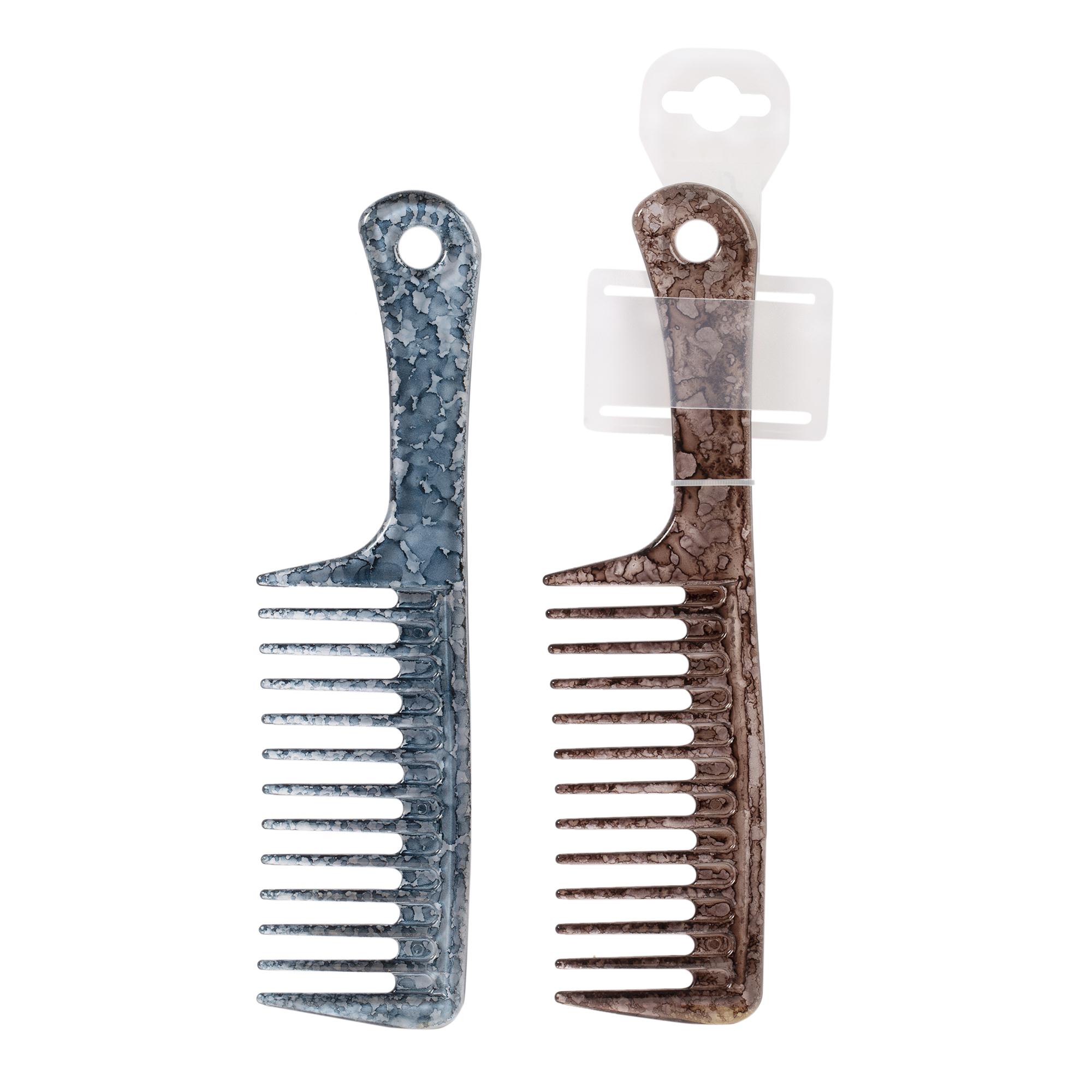 Stylin, Printed Combs, 2 asst: dk blue & brown, hc
