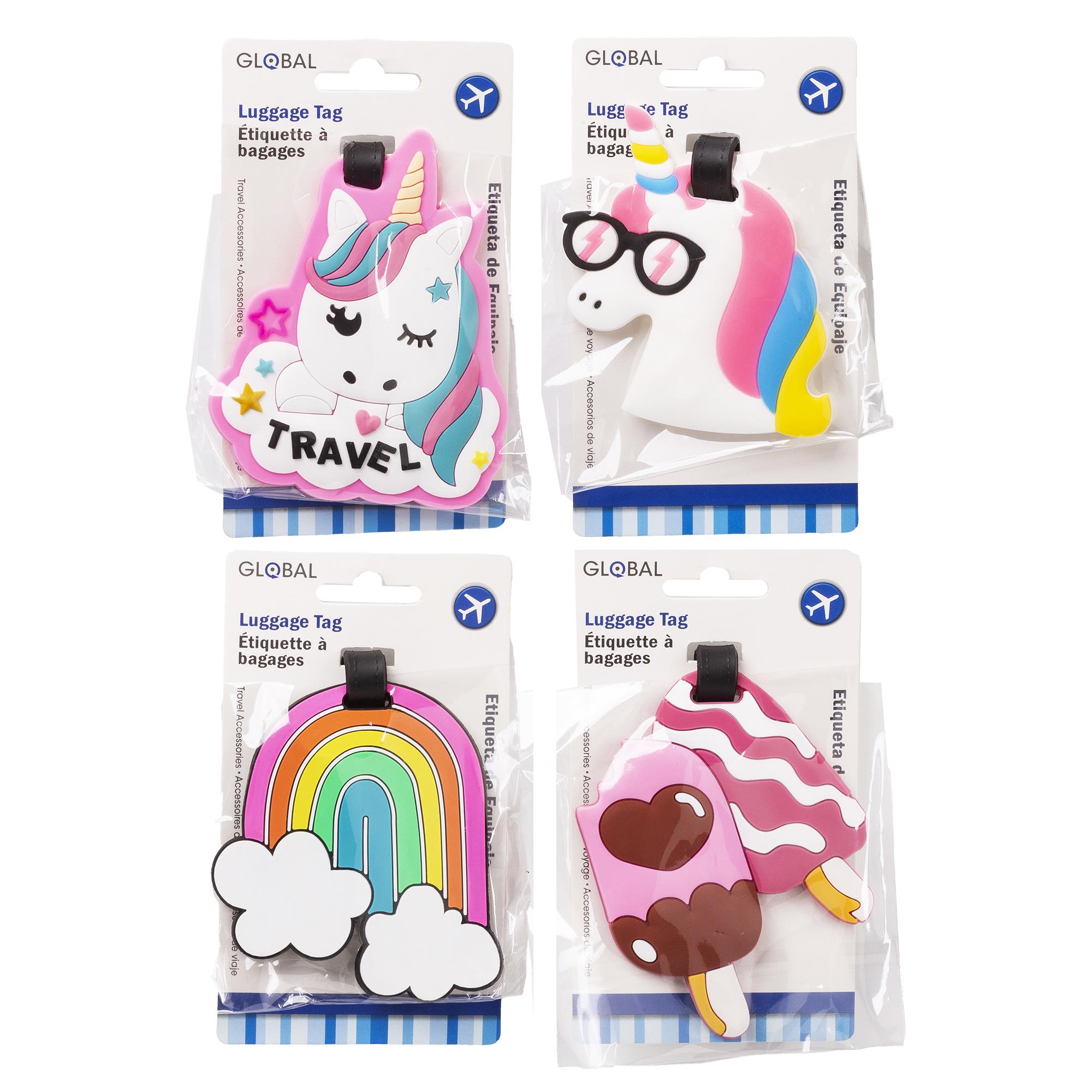 Global, "Magical" Luggage Tag PVC, 4-asst, 8x9cm, hc