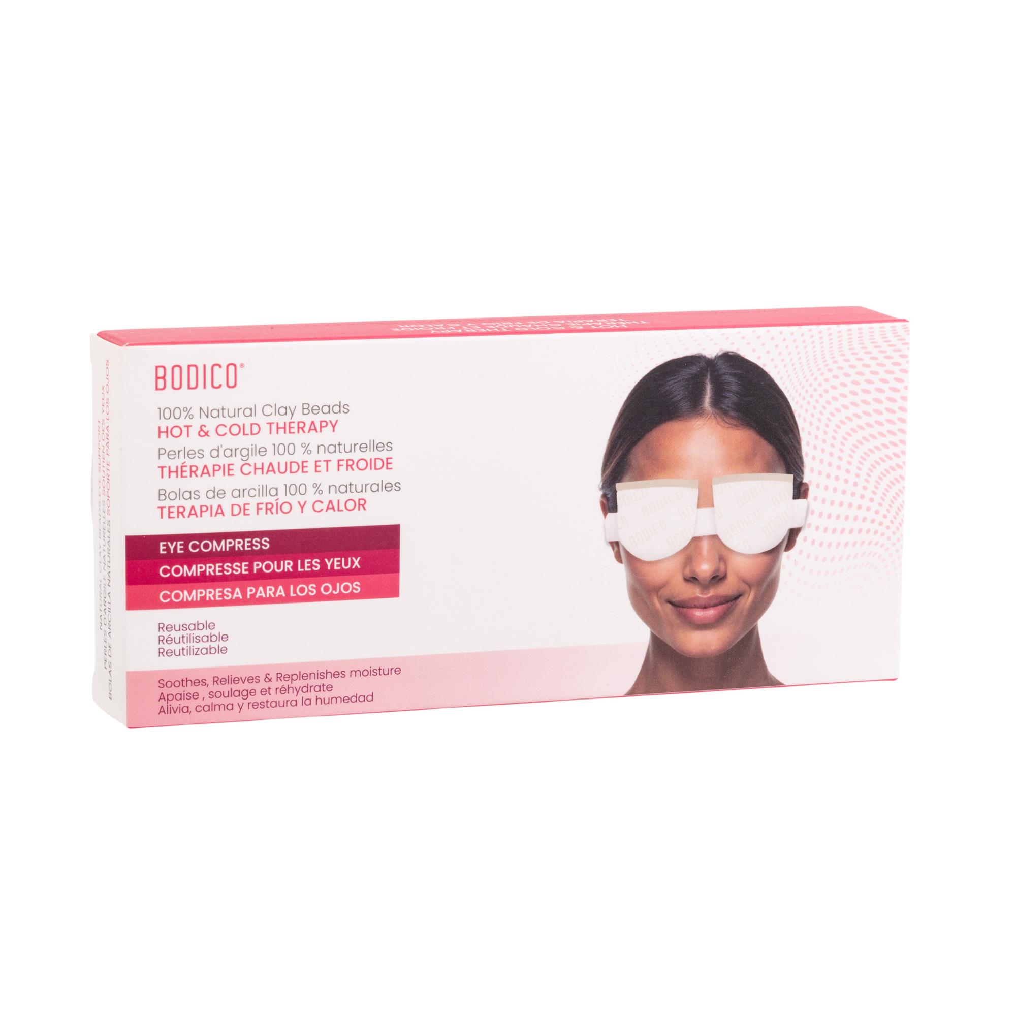 Bodico, Clay Bead Eye Mask, for dry eyes, adjustable, col box