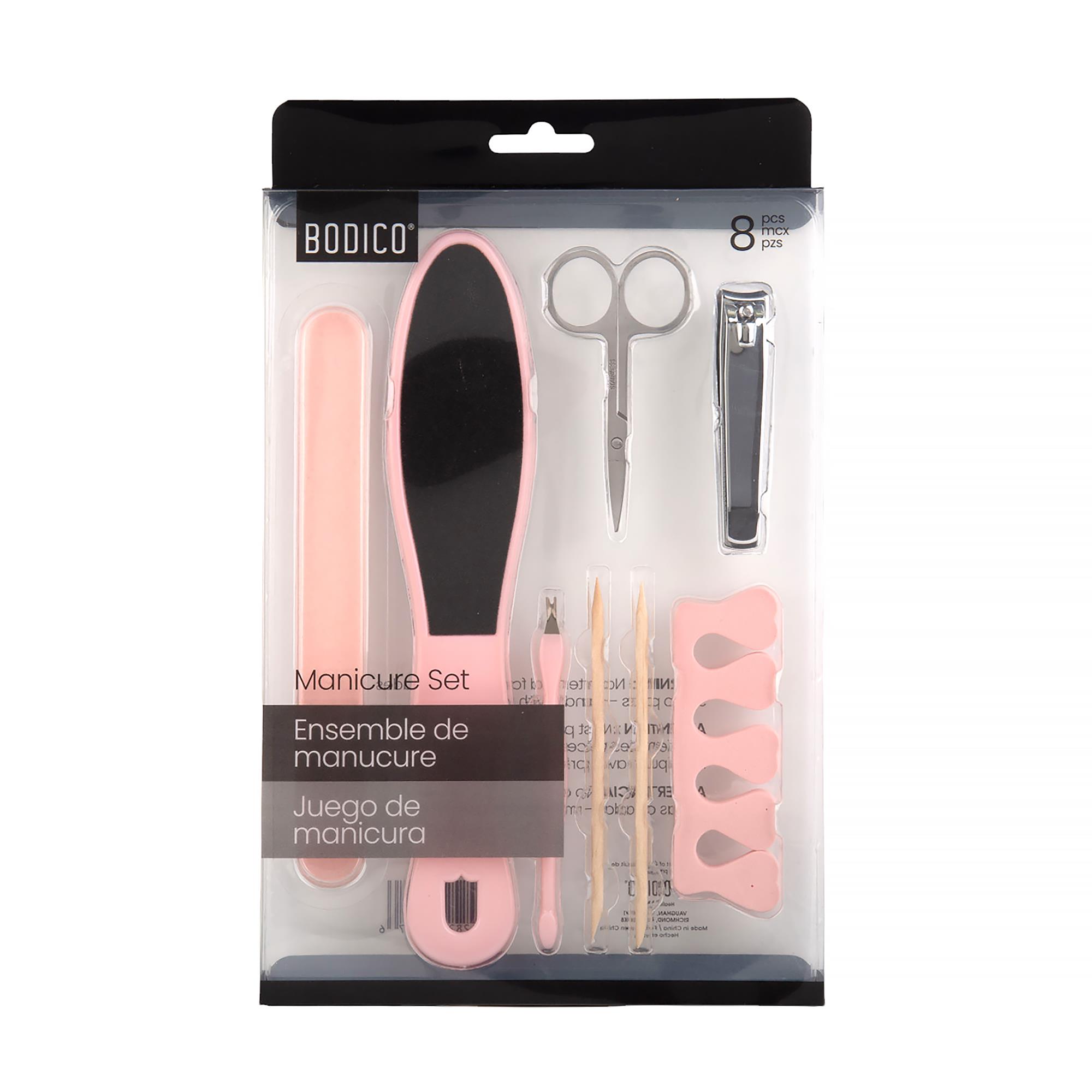 Bodico, 8-pcs Pedicure Set, pink, PET box