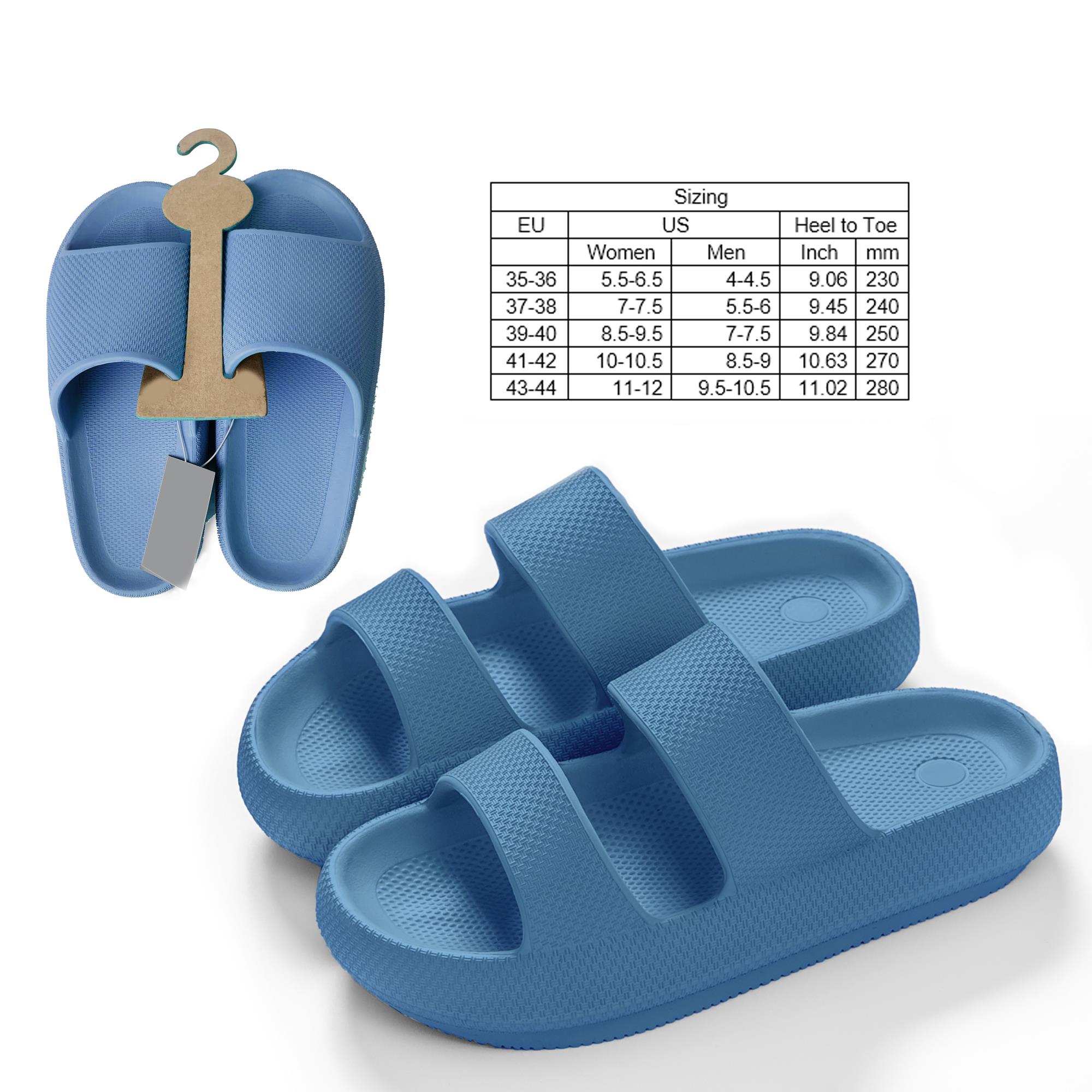 Bodico, Blue DuoStrap Plush Slides ,adult,EVA, 4 sizes, craft hanger