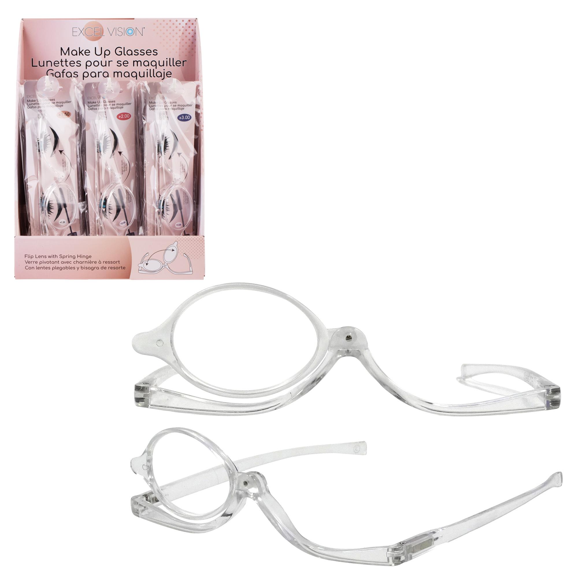 Excel V. Single Lens Rotating Make- Up Glasses, spring hinge, 18/PDQ
