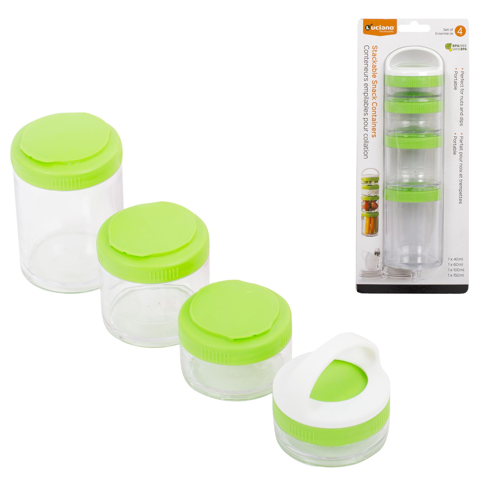 Luciano 4-pc Stackable Snack Containers Set, Sandwich Pk.(CS)