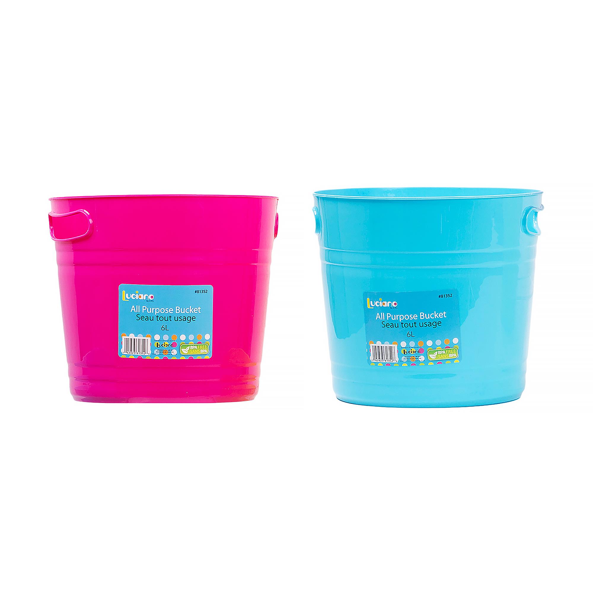 Luciano 6L Mini Ice/All Purpose Bucket, 8.5"x9-5/8", 2/C, label