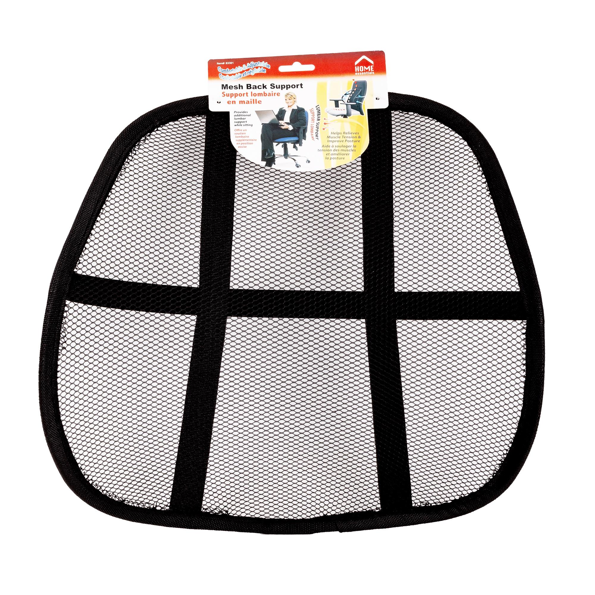 H.E. Mesh Back Support, Black col., header card