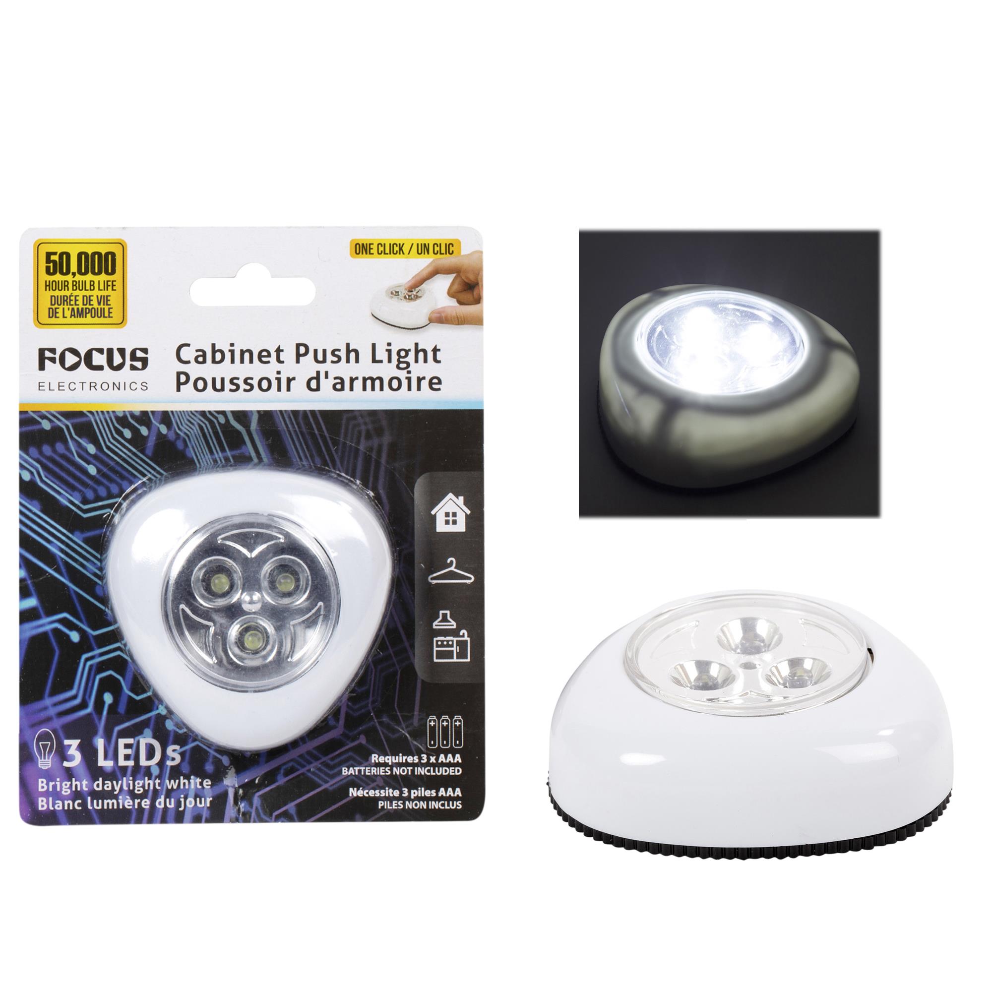 Focus Electronic, 3LED Push Light 7X2.5CM w/ DS tape (DCS)