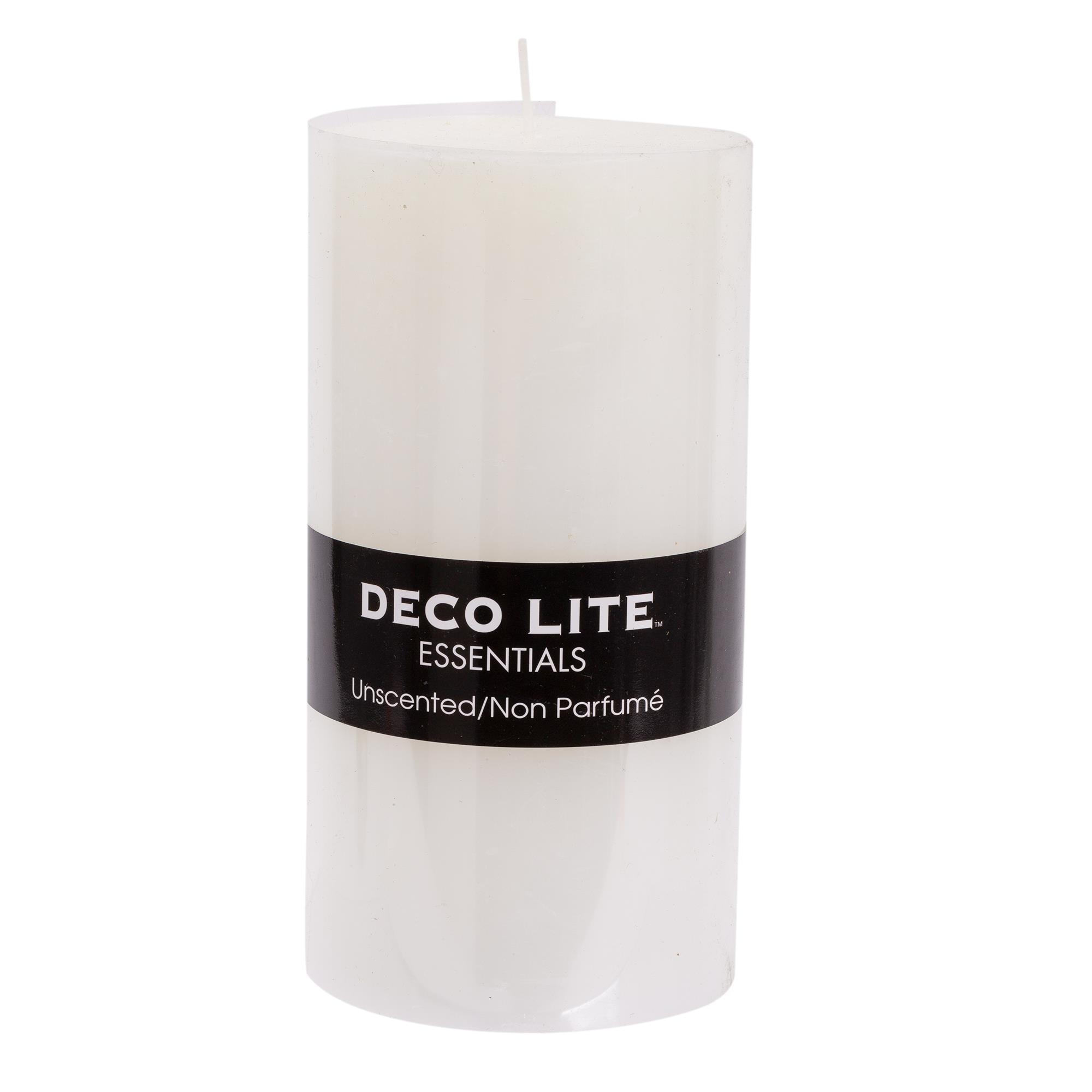 Deco Lite Essentials 3"x6" Smooth Pillar Candle, col. wrap & label