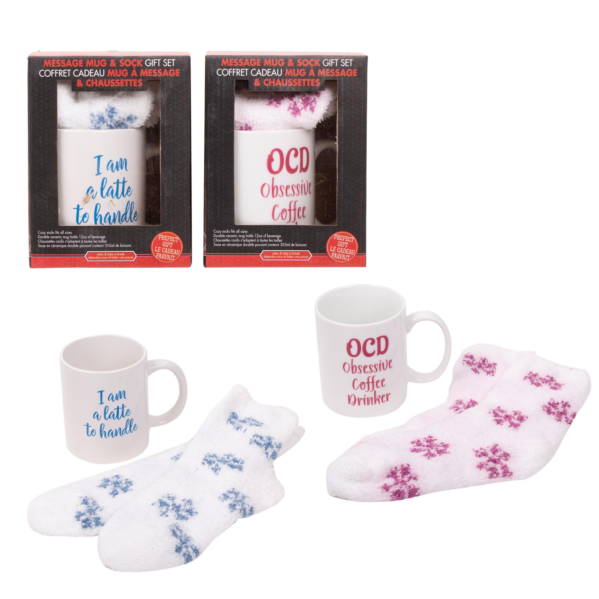12oz. Message Mug Socks Set, 2/s, colour box
