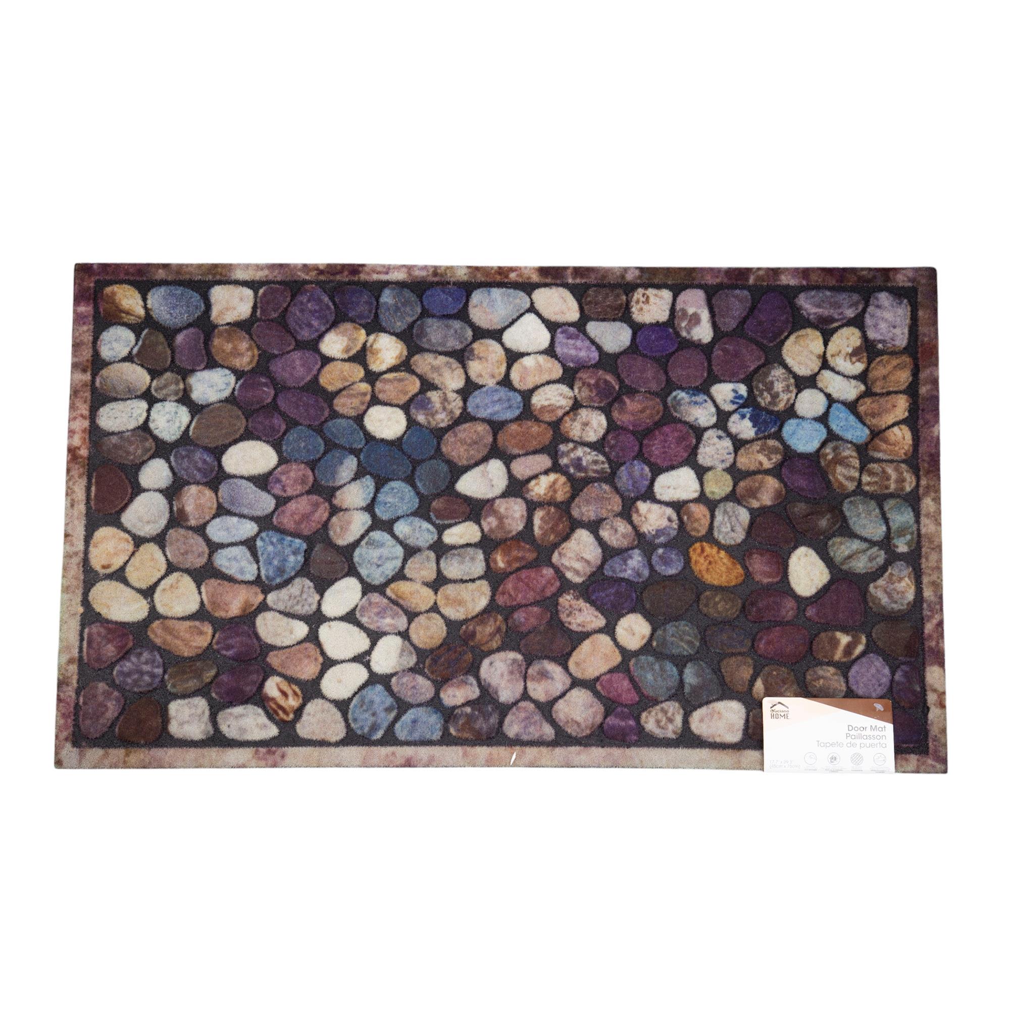 L.H. Door Mat for Indoor & Outdoor 17.7"x29.3".Polyester & rubber.