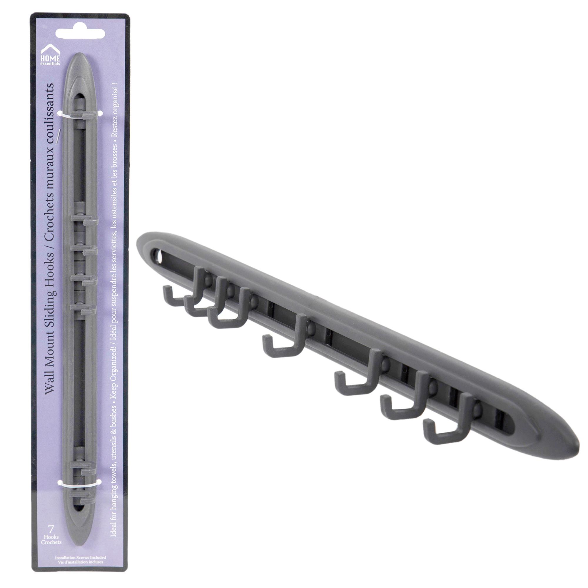 H.E. Wall Mount Sliding Hook T.O.C., L:40cm, dark grey