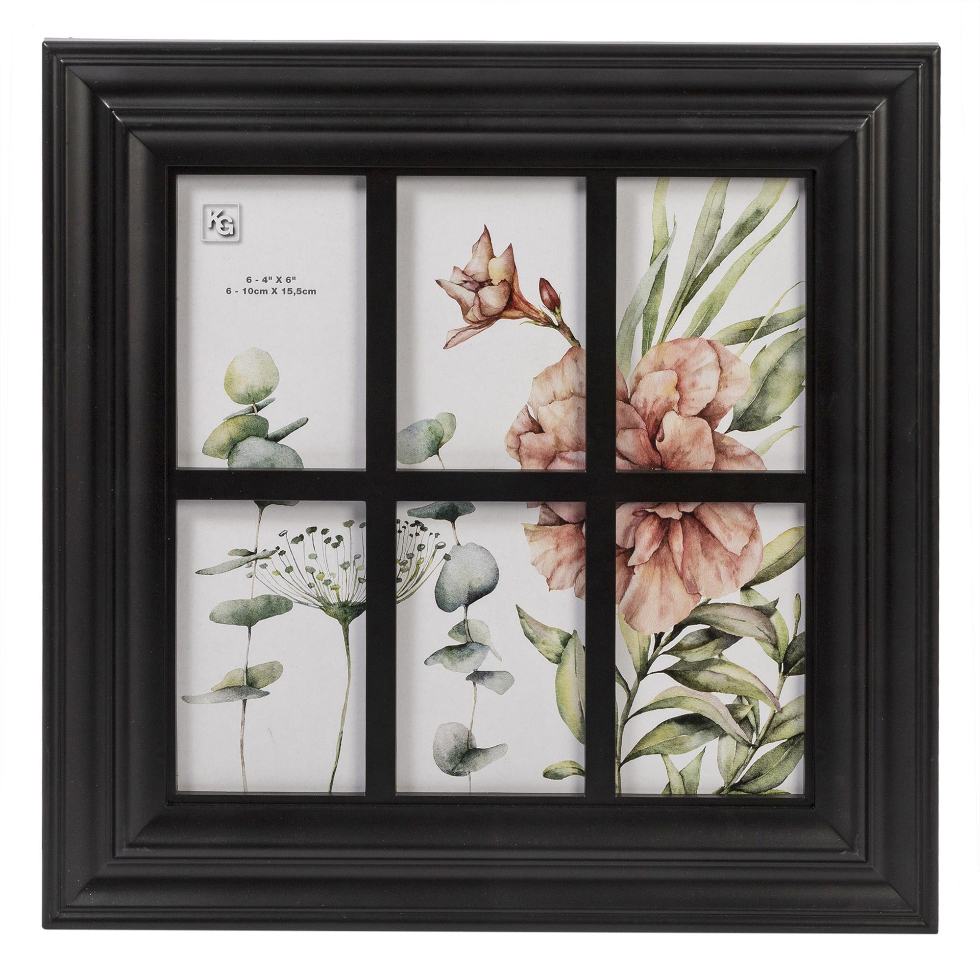 KG Brae Collage 6-4X6" Black 6 OPENING COLLAGE FRAME (AZ)
