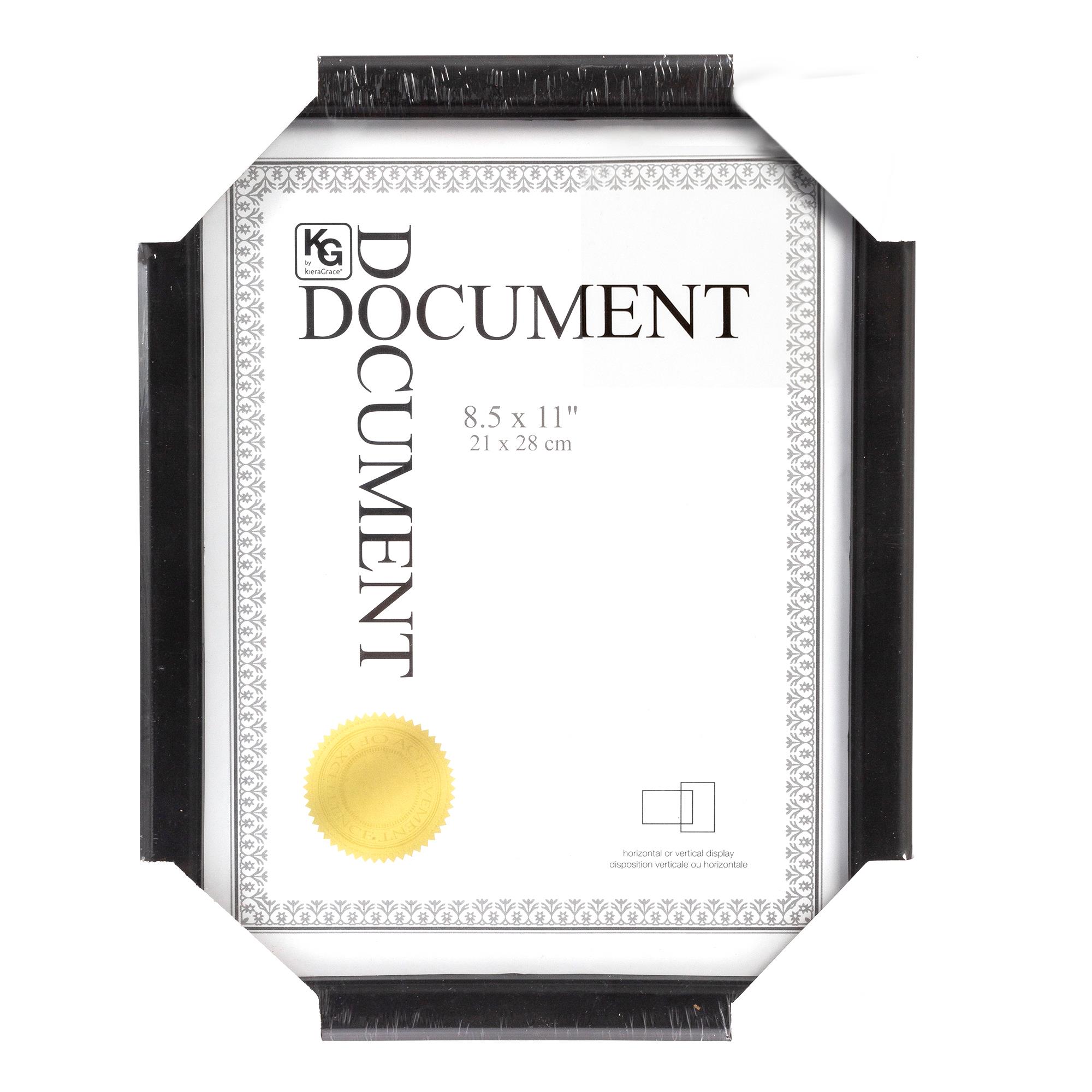 KG Caspian 8.5X11 Document Frame BLACK , PS ( LD S2 )