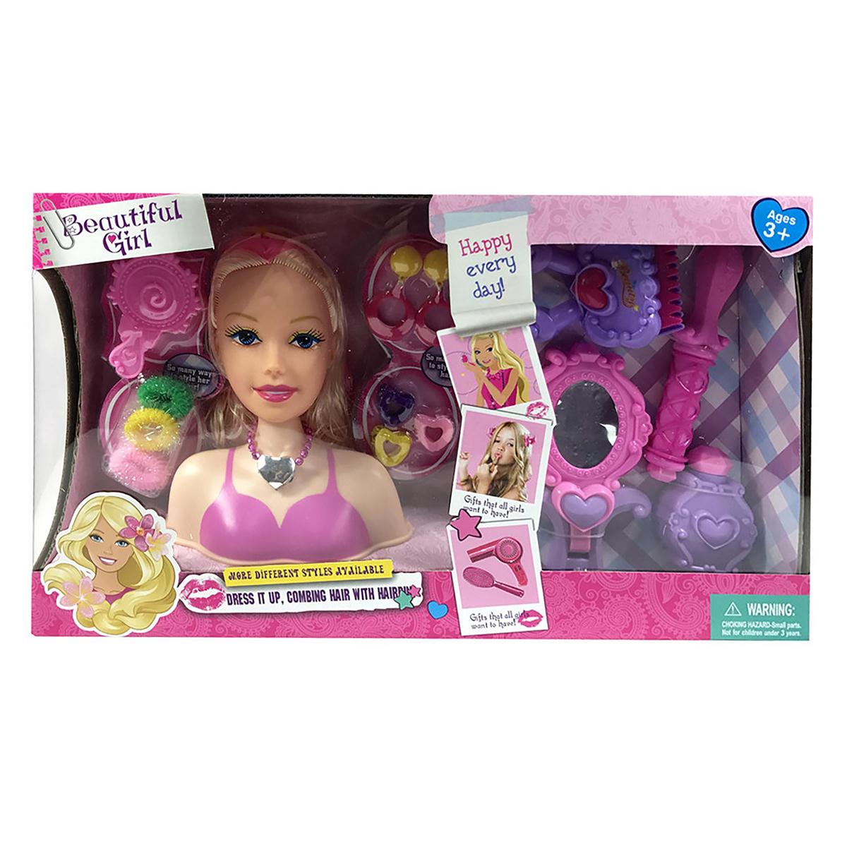 Girl Hair Styling & Beauty Play Set w/Accs., wbx