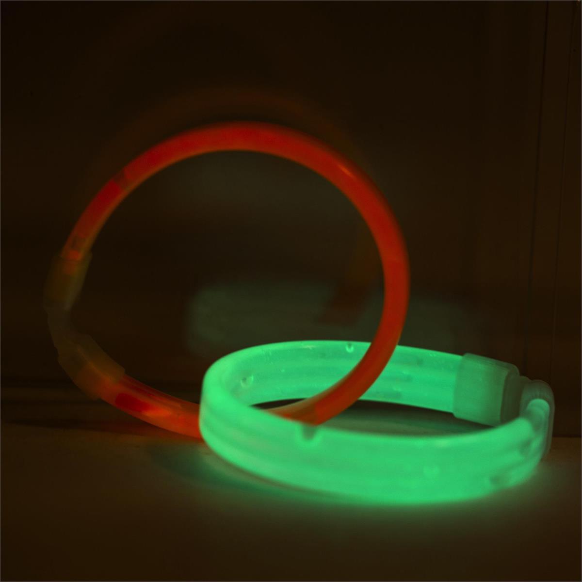 Neon Glo, Wide Stick Bracelets, 6 Asst. Cols