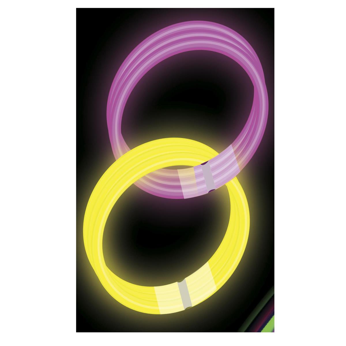 Neon Glo, Wide Stick Bracelets, 6 Asst. Cols
