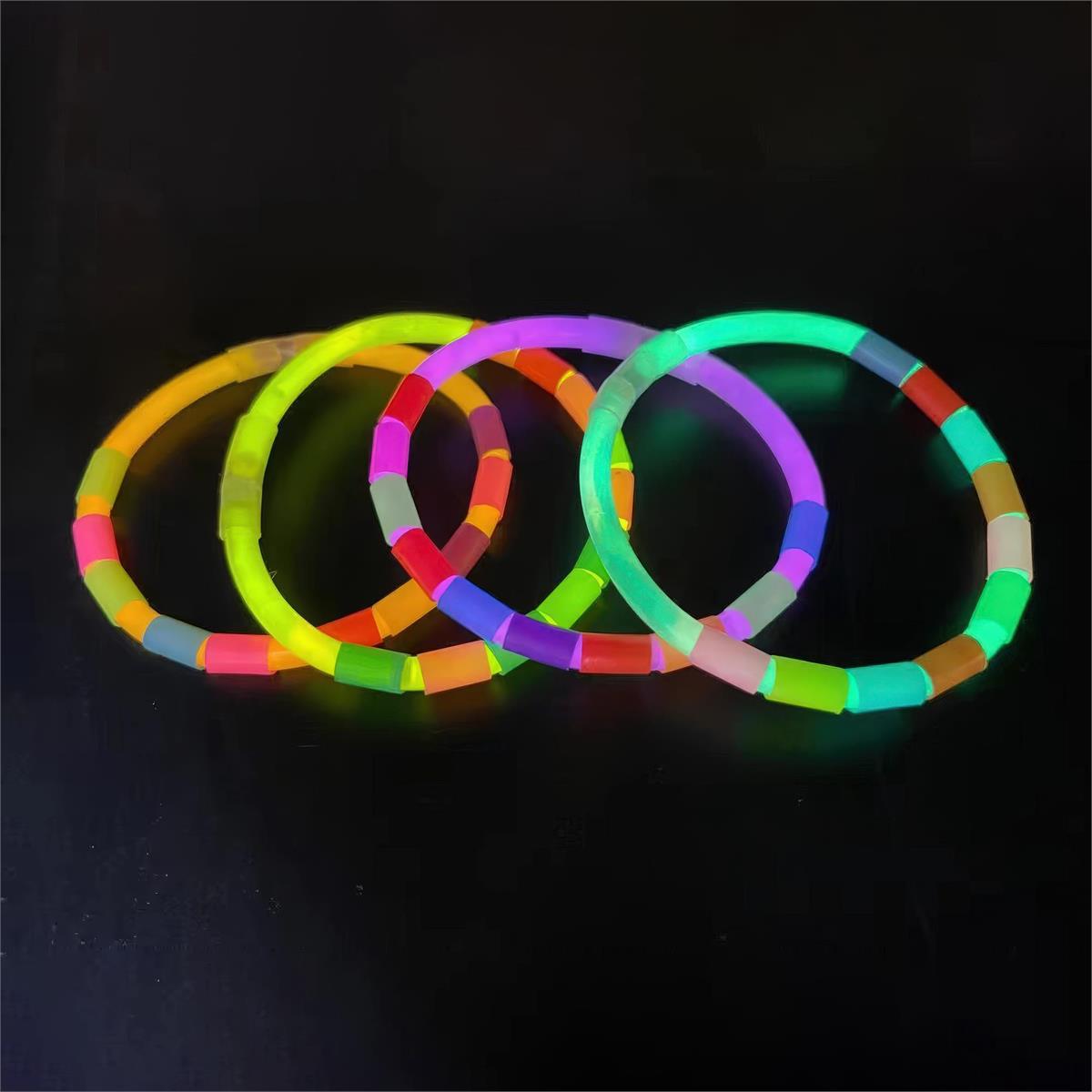Neon Glo, 4pc Multi-Color Glow bracelets, foil bag