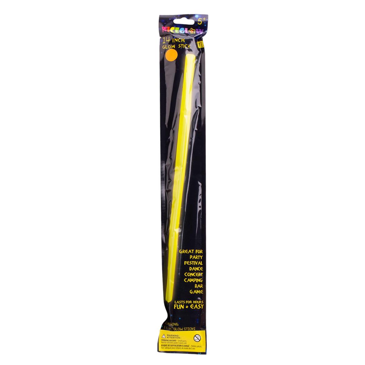 Neon Glow 14" Glow Stick, 6 Asst. Cols., foil bag