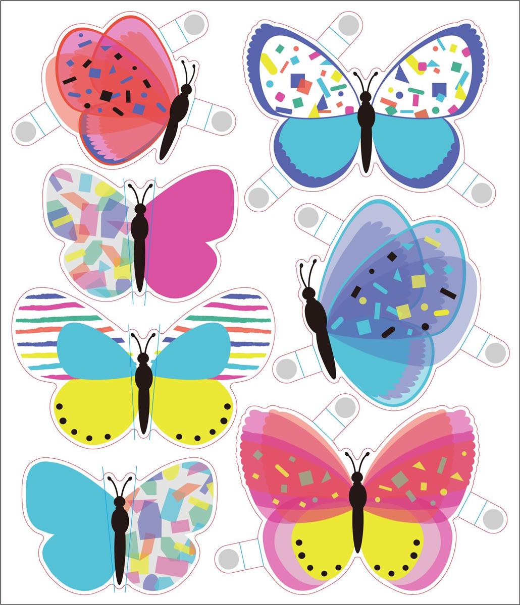 iDesign 3D Wall Stickers, 7pc Colorful Butterflies, pbh