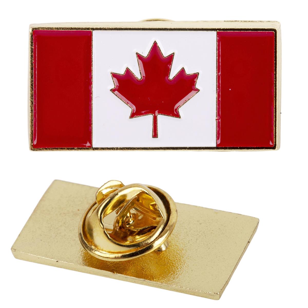 Canada Flag Metal Lapel Pins, 36 on card (H)
