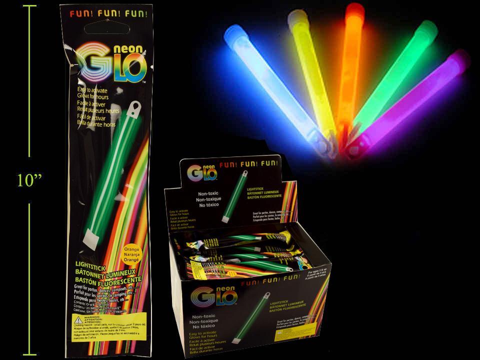 Neon Glo 6" Light Stick & Necklace, 5 col., foil pack, 48/dsp, (HZ)
