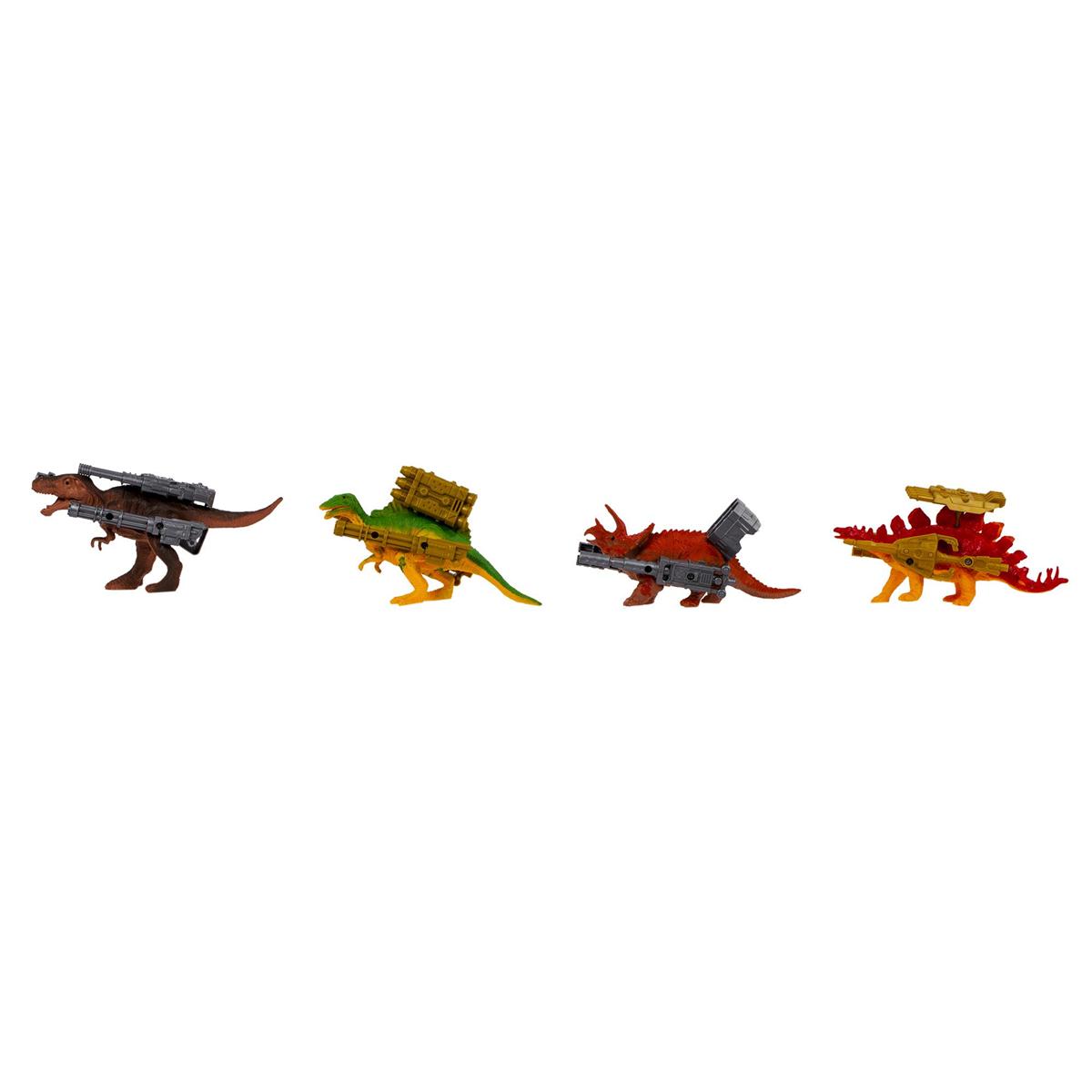 Combat Dinosaur With Weapons 4 Asst., Polybag with Header