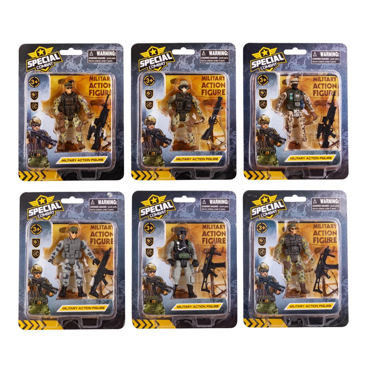 Special Combat, Military Action Figure with Accessories, 6 Asst., b/c