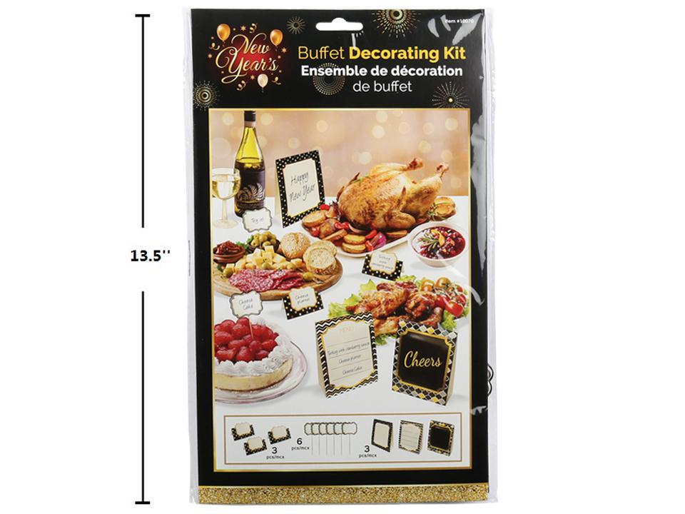 New Years Buffet Decorating Kit, polybag w/ insert card