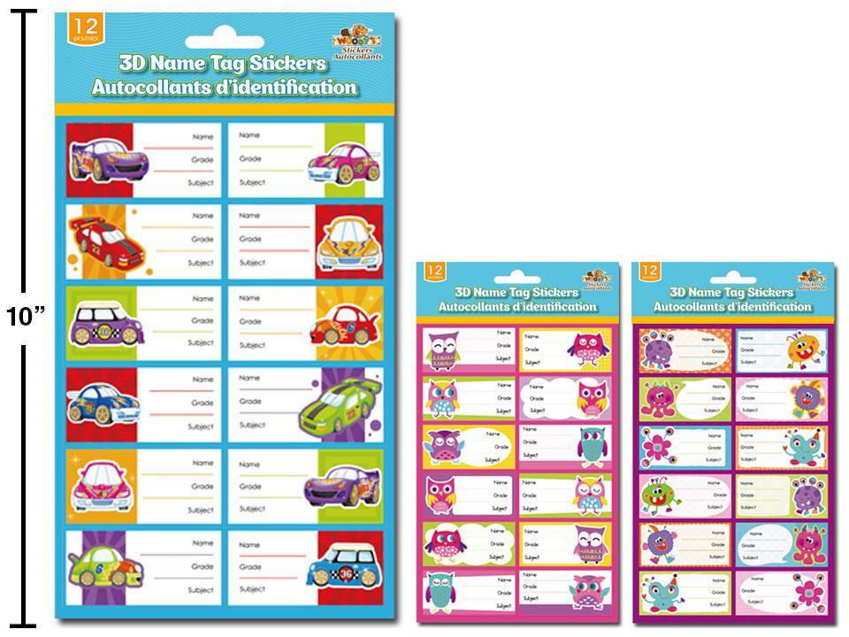 Pop Up School Labels, 3/s, pbh