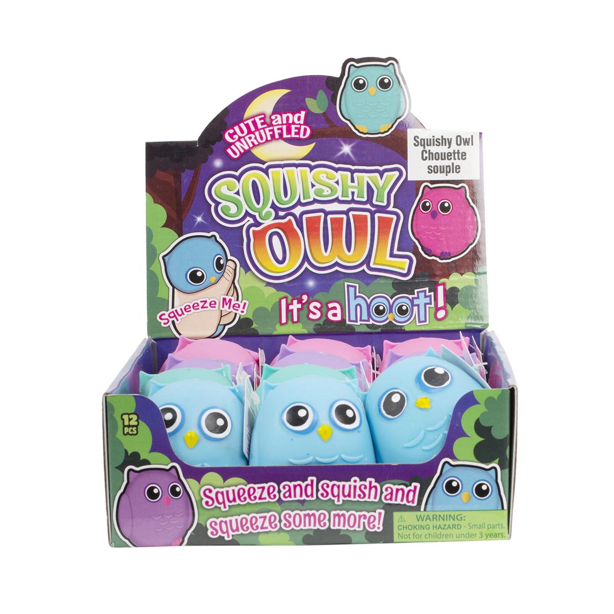 3" Squishy Owl, 4/S, 12/DSP