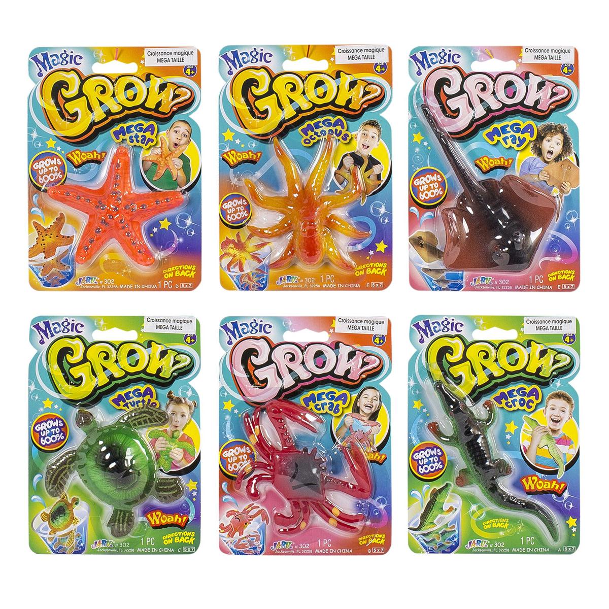 Magic Grow Mega Size, 6 Asstd Style , Blistercard,(CS)