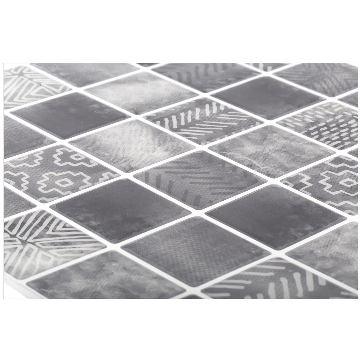 iDesign Wall Decals, Square Tile, Shibori Greys, 10" x 10", PBH