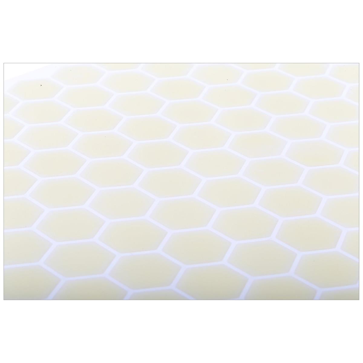 iDesign Wall Decals, Mini Hexagon Tile, White Pearl,