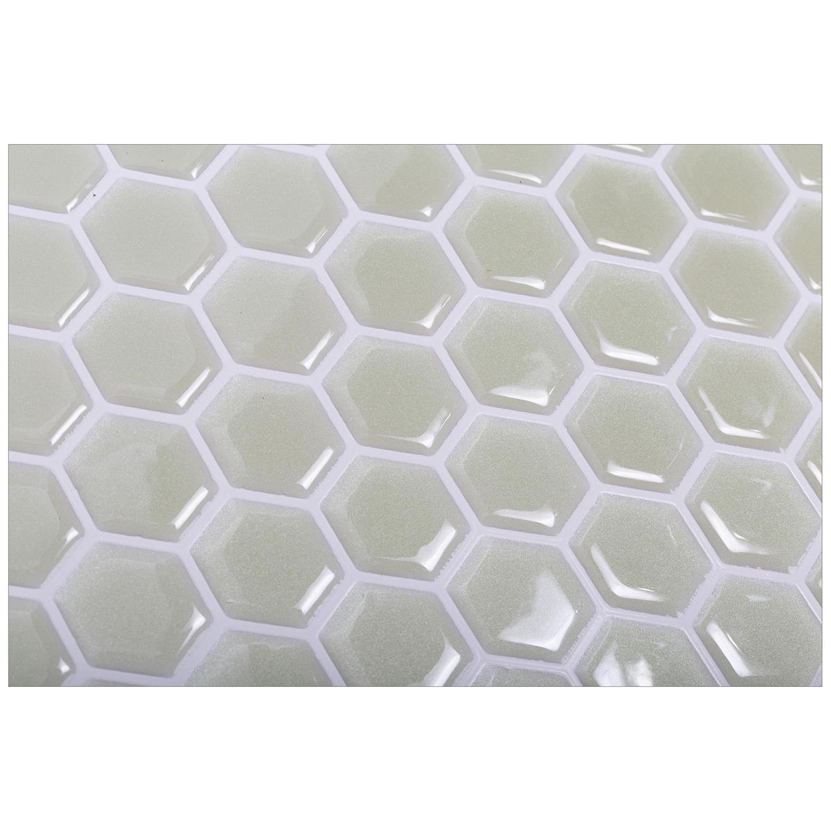 iDesign Wall Decals, Mini Hexagon Tile, Grey Pearl,