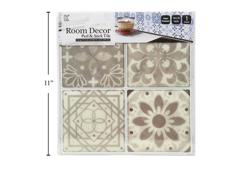 iDesign Wall Decals, Spanish Tile Taupe, 10"x10", PBH