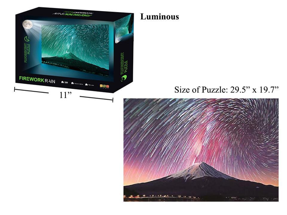 1000pcs Puzzle w/Lm, Firework Rain 29.5"x19.7",cbx