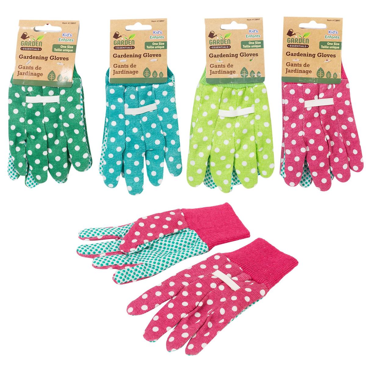Garden E. Kid's Gardening Gloves, 4/s, header card