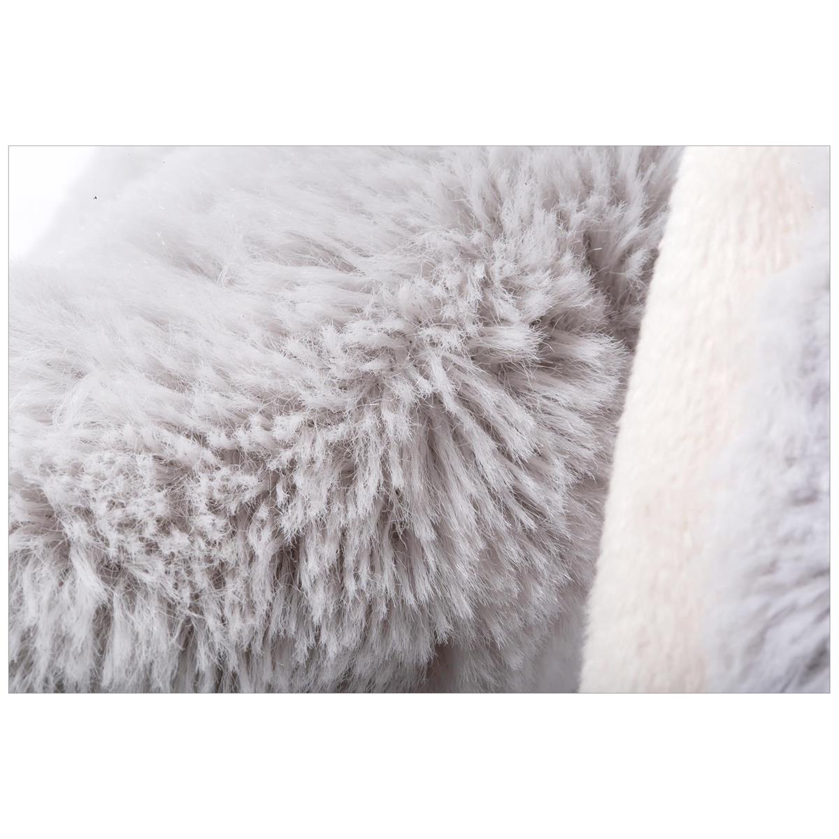 Cuddly Buddy, 12" Grey Bunny, Super Soft Micro Fleece Plush, h/c