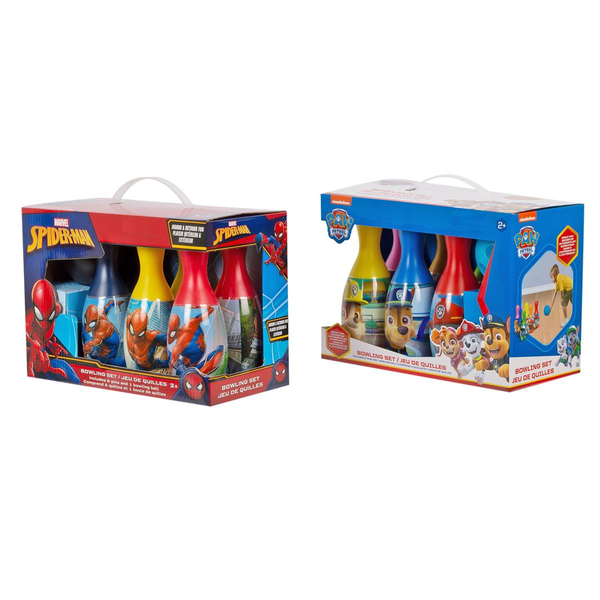 Licensed Bowling Game Set, 2asst., Carry Box