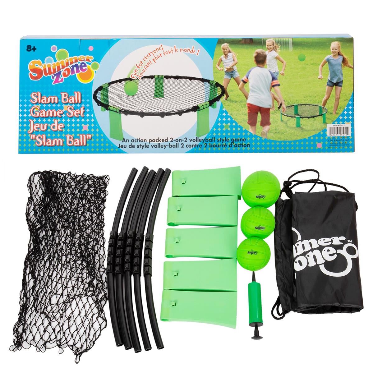 Summer Zone Slam Ball Game Set w/Carrying Bag, colour box