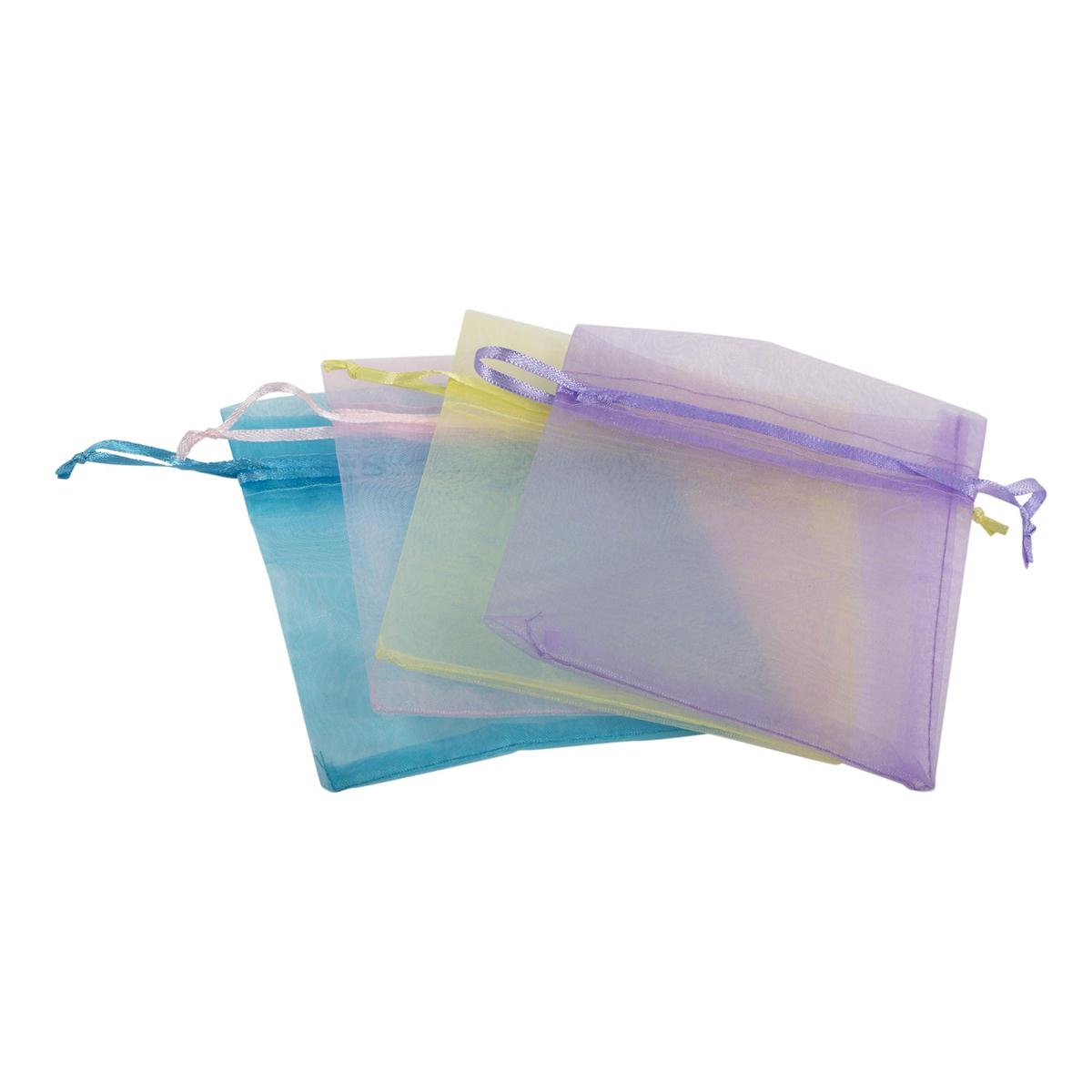 T4C, 3 Pk LG Organza Gift bags 4 Colour Assortment (#52593)