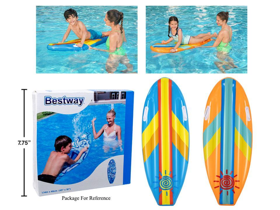 45"x18" Inflatable Surfer Boy/ Girl Surfboard, 2/s, colour box