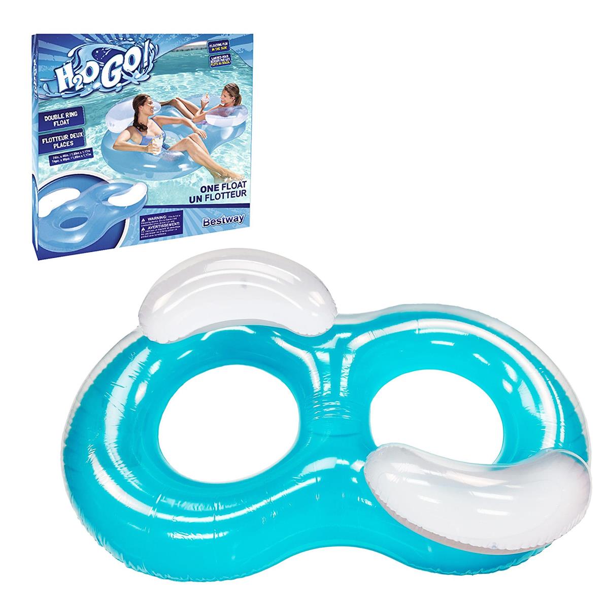 74"x46" Inflatable Double Ring Float , colour box