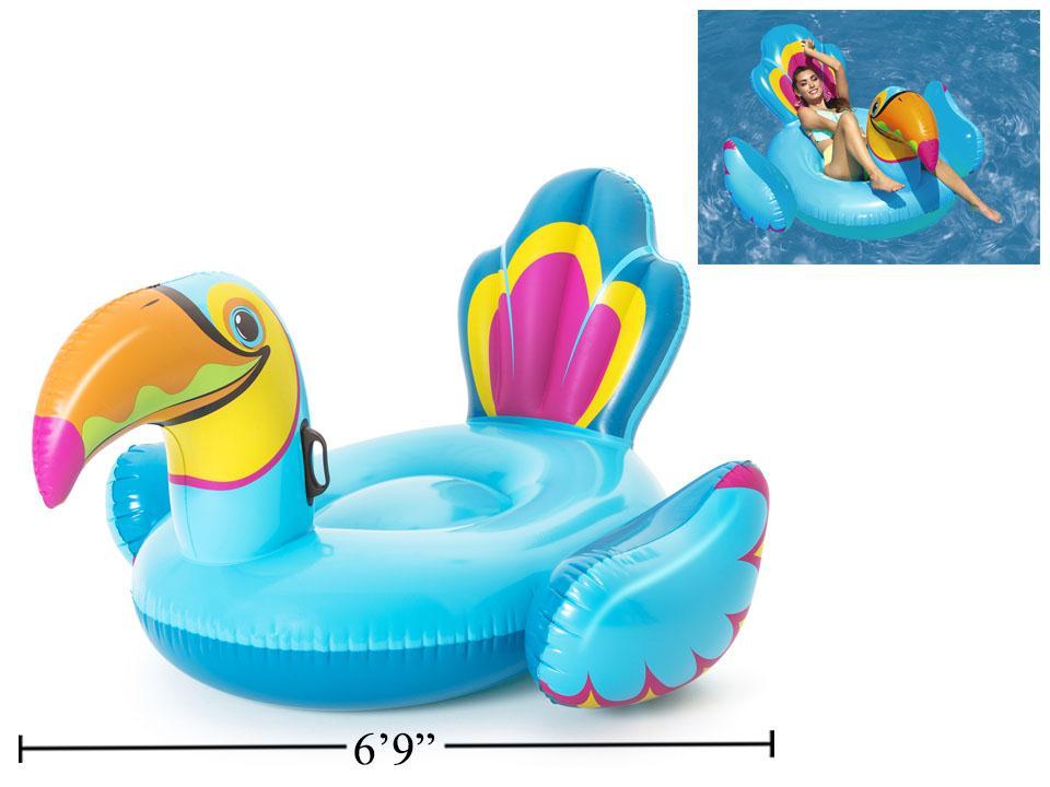 81"x59" Inflatable Tipsy Toucan Ride-On, colour box