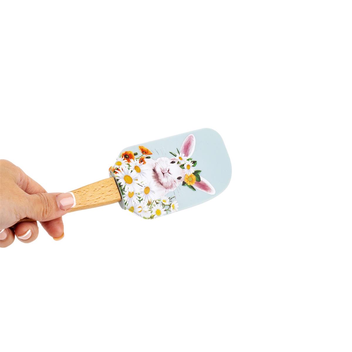 Easter Silicone Spatula w/Metal Cookie Cutter,2/s, t.o.c.12/tub