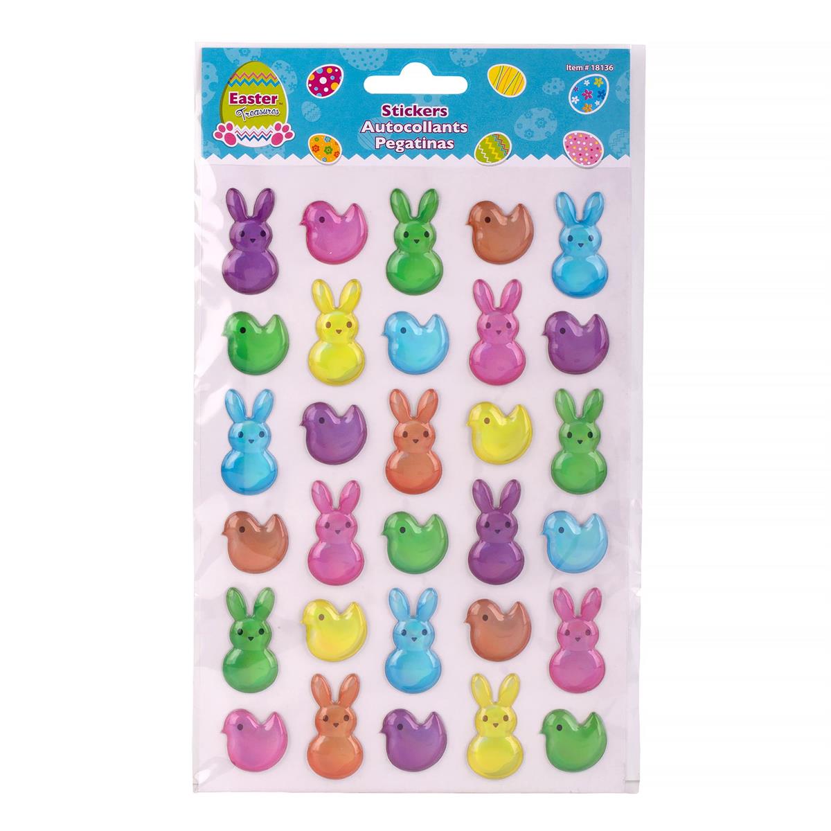 Easter Bunny/Chick Foil Pop-Up Stickers, pbh