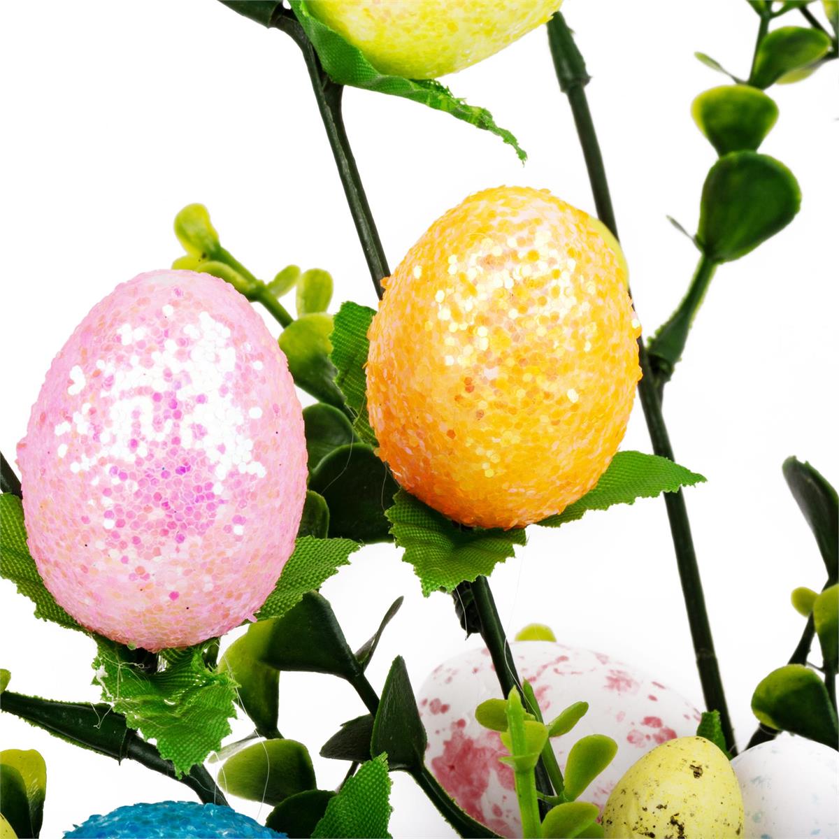 Easter 16.5"H Artificial Flowers Spray w/Eggs, 3asst.,cht