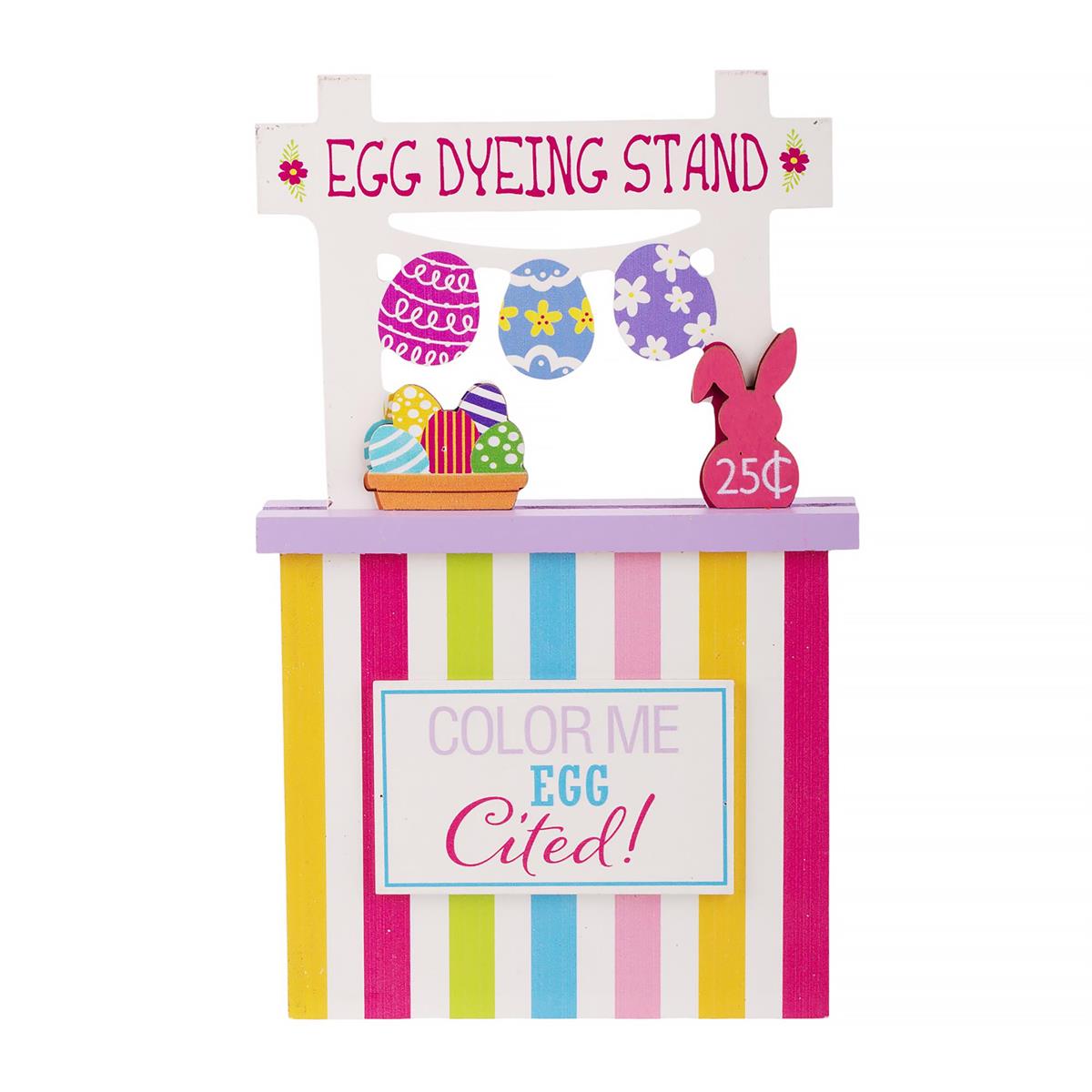 Easter MDF 6 "x 10"Egg's Dyeing Stand Booth Tabletop DÃ©cor,upc